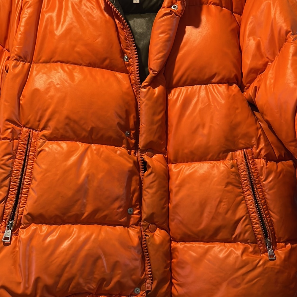 Mens Moncler Orange Puffer - Gem